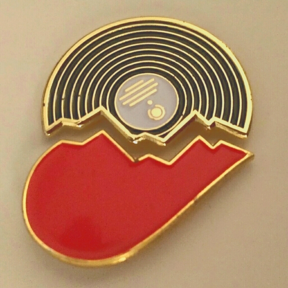 occasionalgrownup | Jewelry | Heart Record Vinyl Music Pin Set Enamel ...